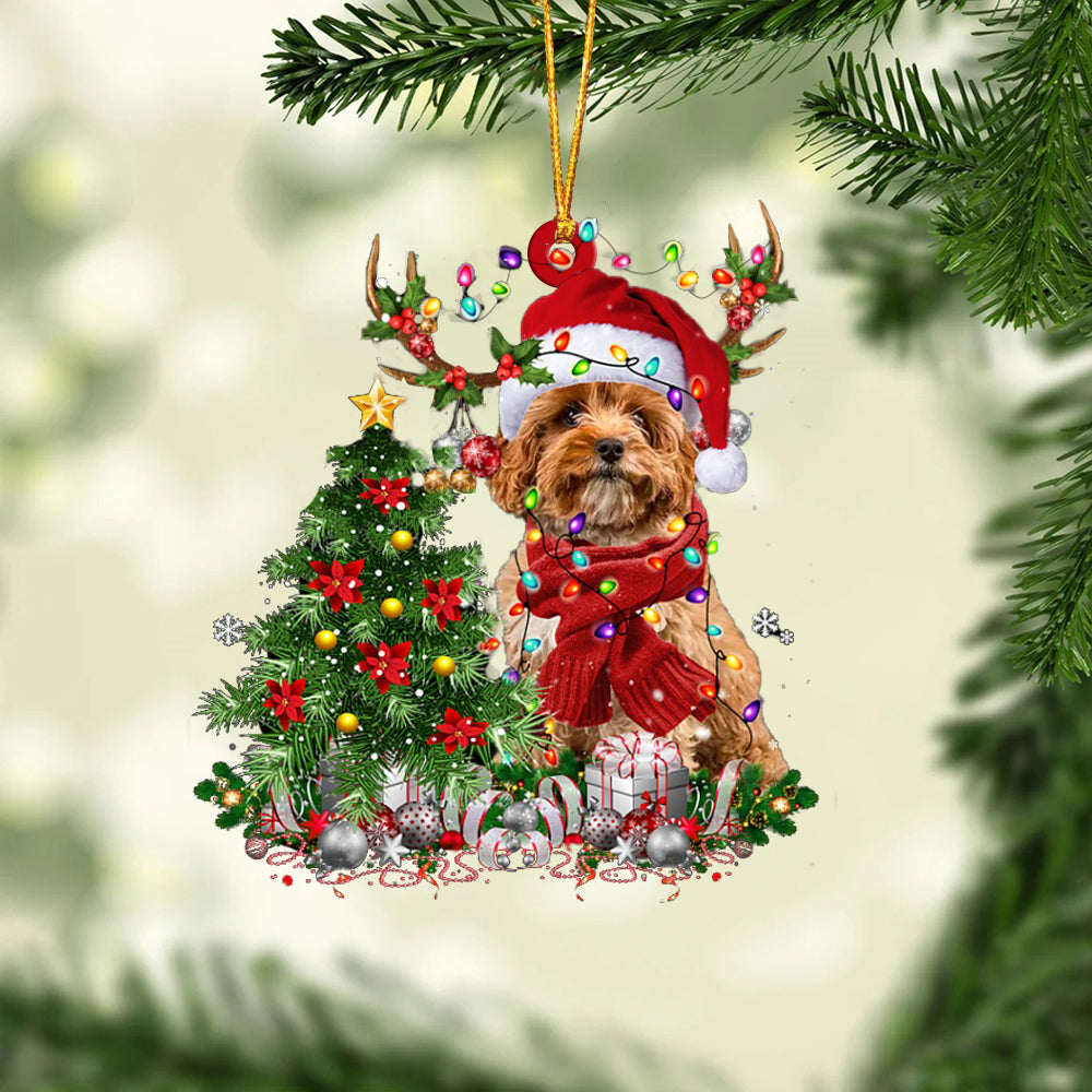 Cavoodle-Reindeer Christmas-Two Sided Ornament - Noodever
