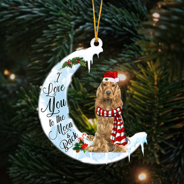 English Cocker Spaniel-I Love You-Two Sided Ornament - Noodever