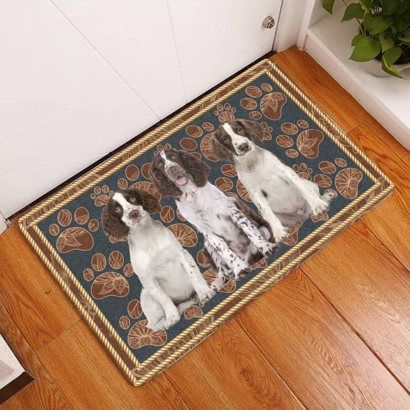 English Springer Spaniel-Flower Paw Doormat - Noodever