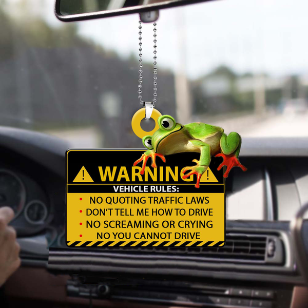 Frog-Vehicle Rules Two Side Ornament - Noodever