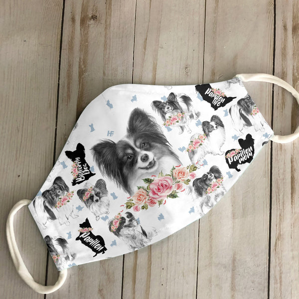 Papillon Floral Vintage EZ07 2606 Face Mask - Noodever