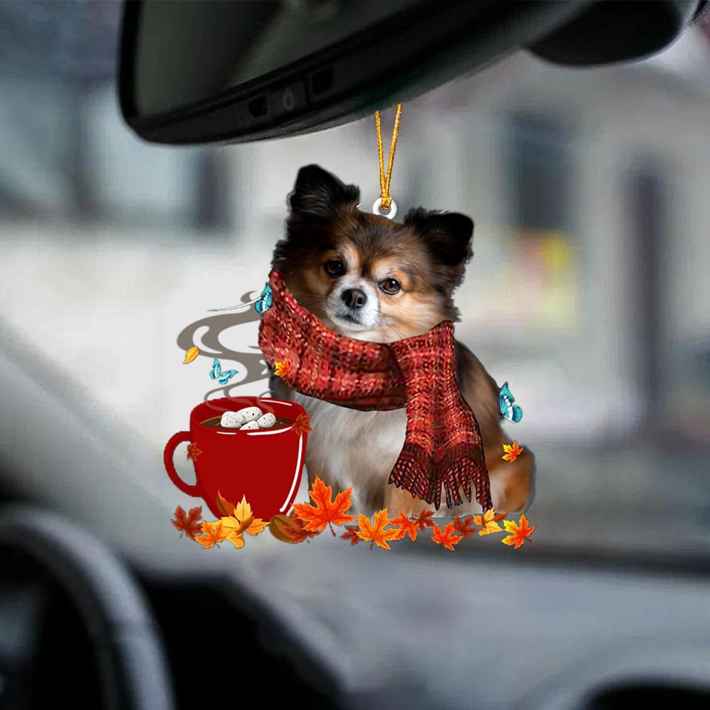 Papillon 2-Fall Chocolate-Two Sided Ornament - Noodever