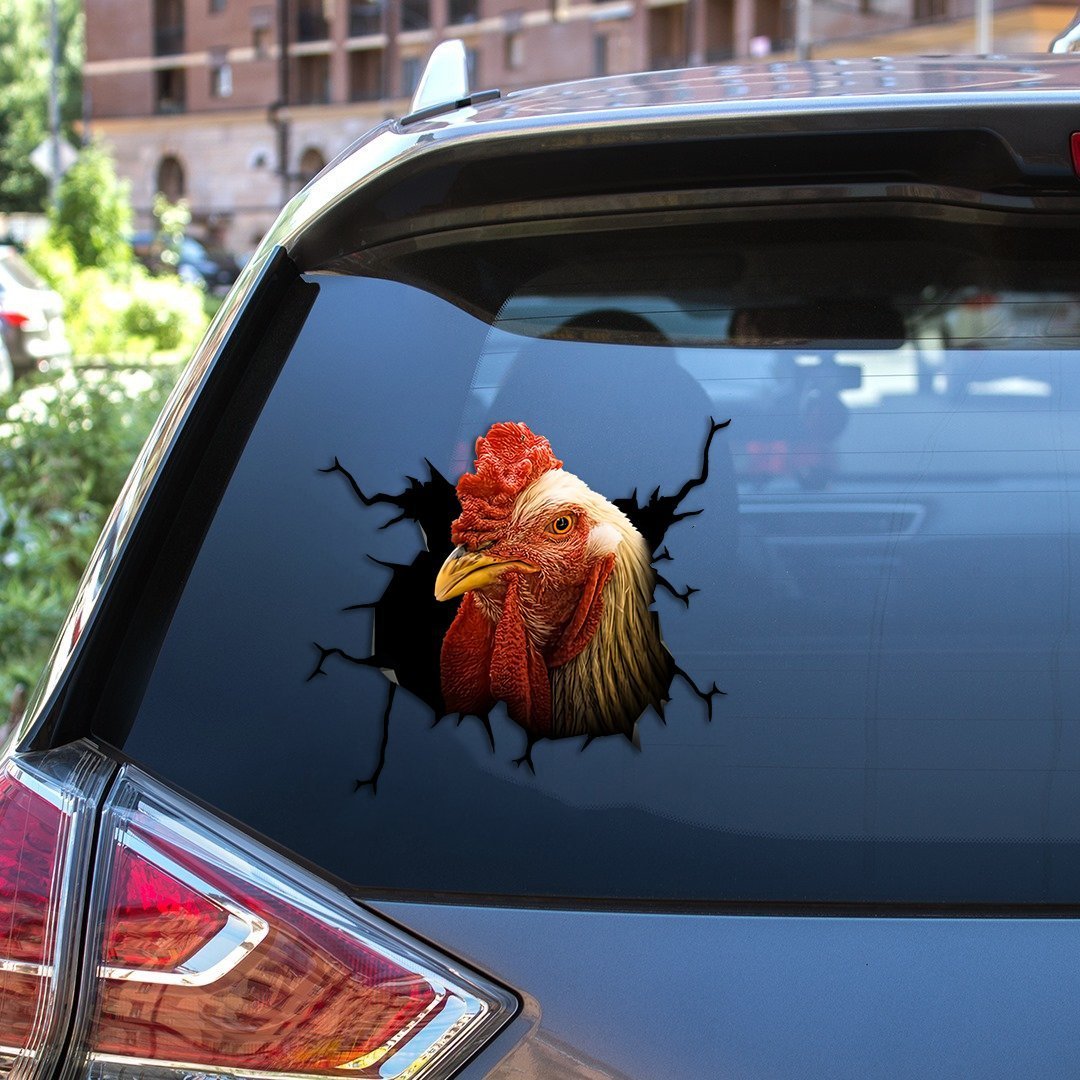 CHICKEN CAR STICKER 2 - Noodever