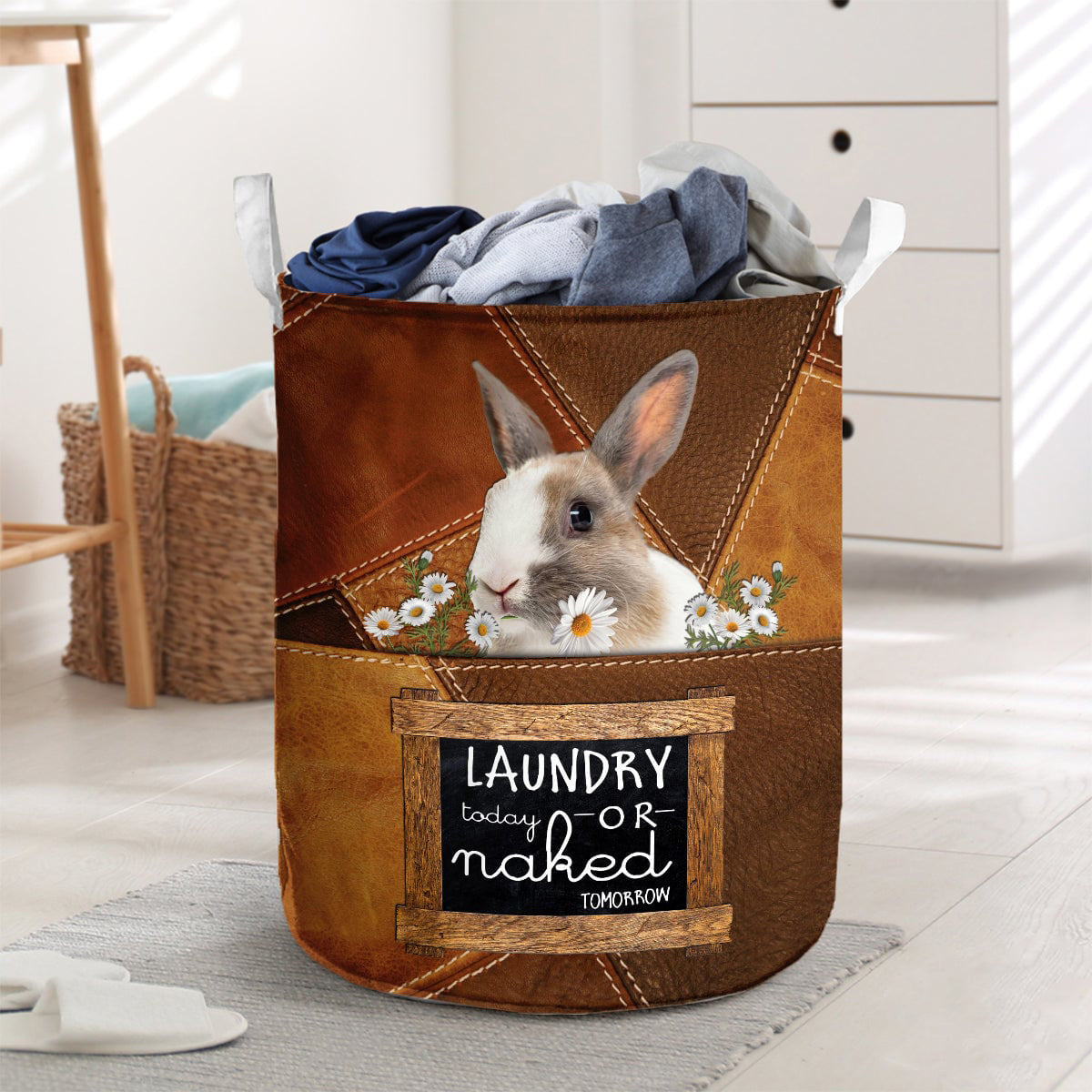 Rabbit-laundry today or naked tomorrow laundry basket - Noodever